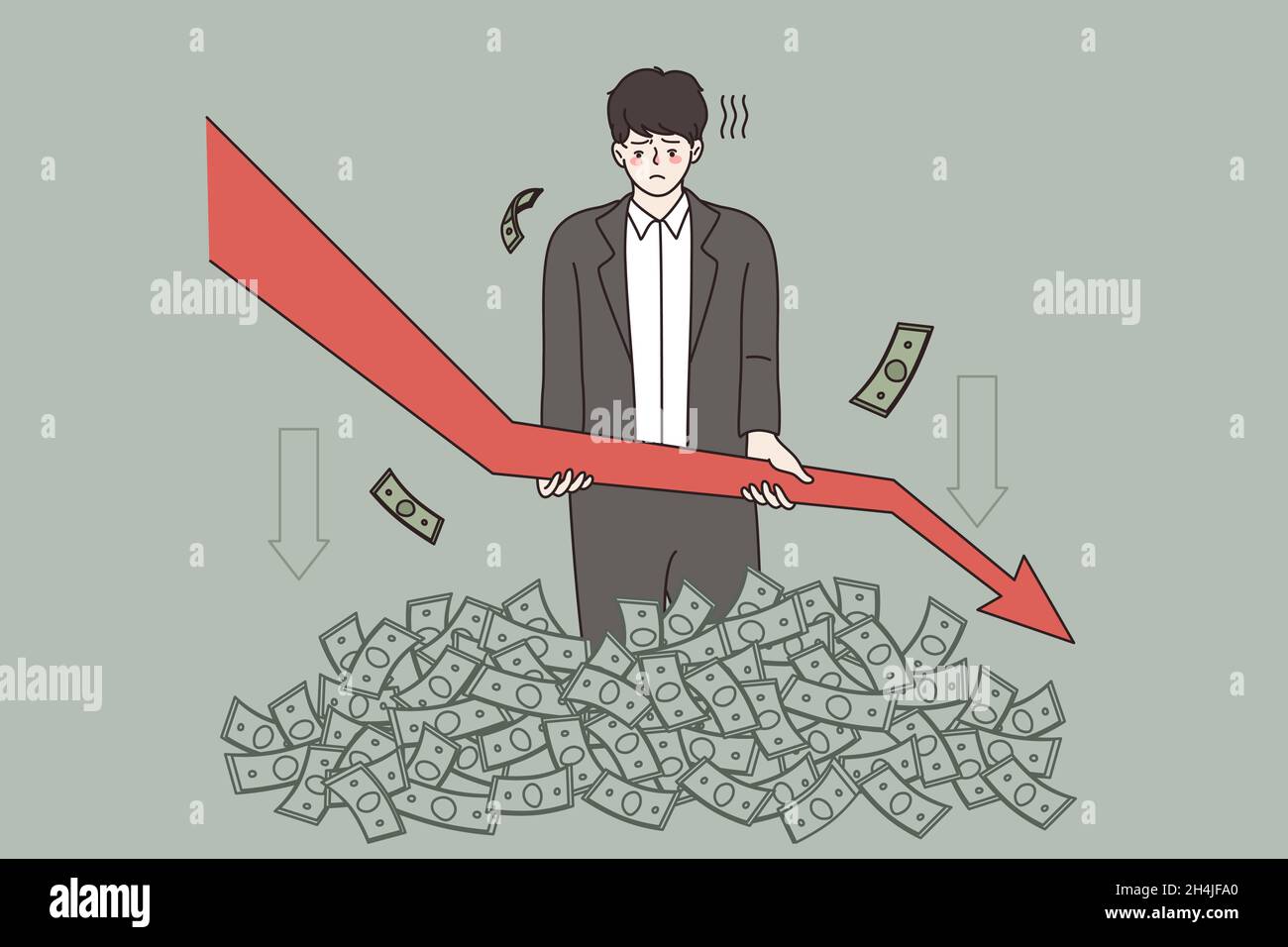 The downfall of money Stock Vector Images - Alamy