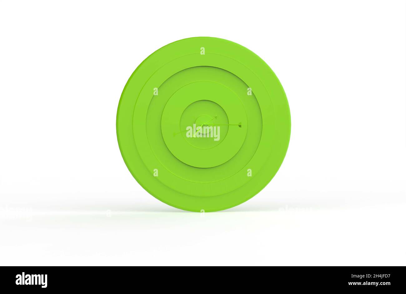 Illustration of a green archery board with green arrows on a white ...