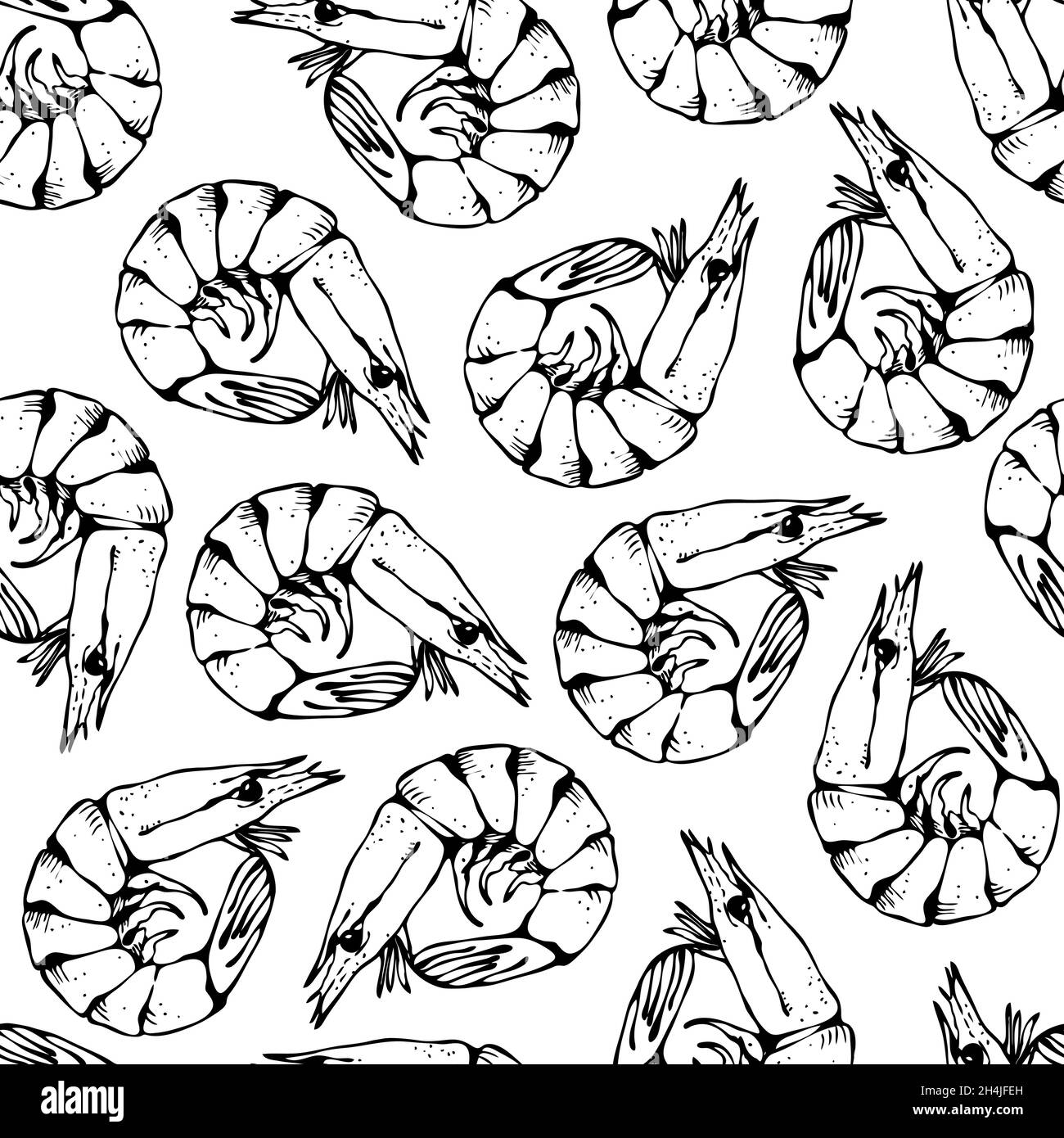 Shrimp seamless pattern hi-res stock photography and images - Alamy