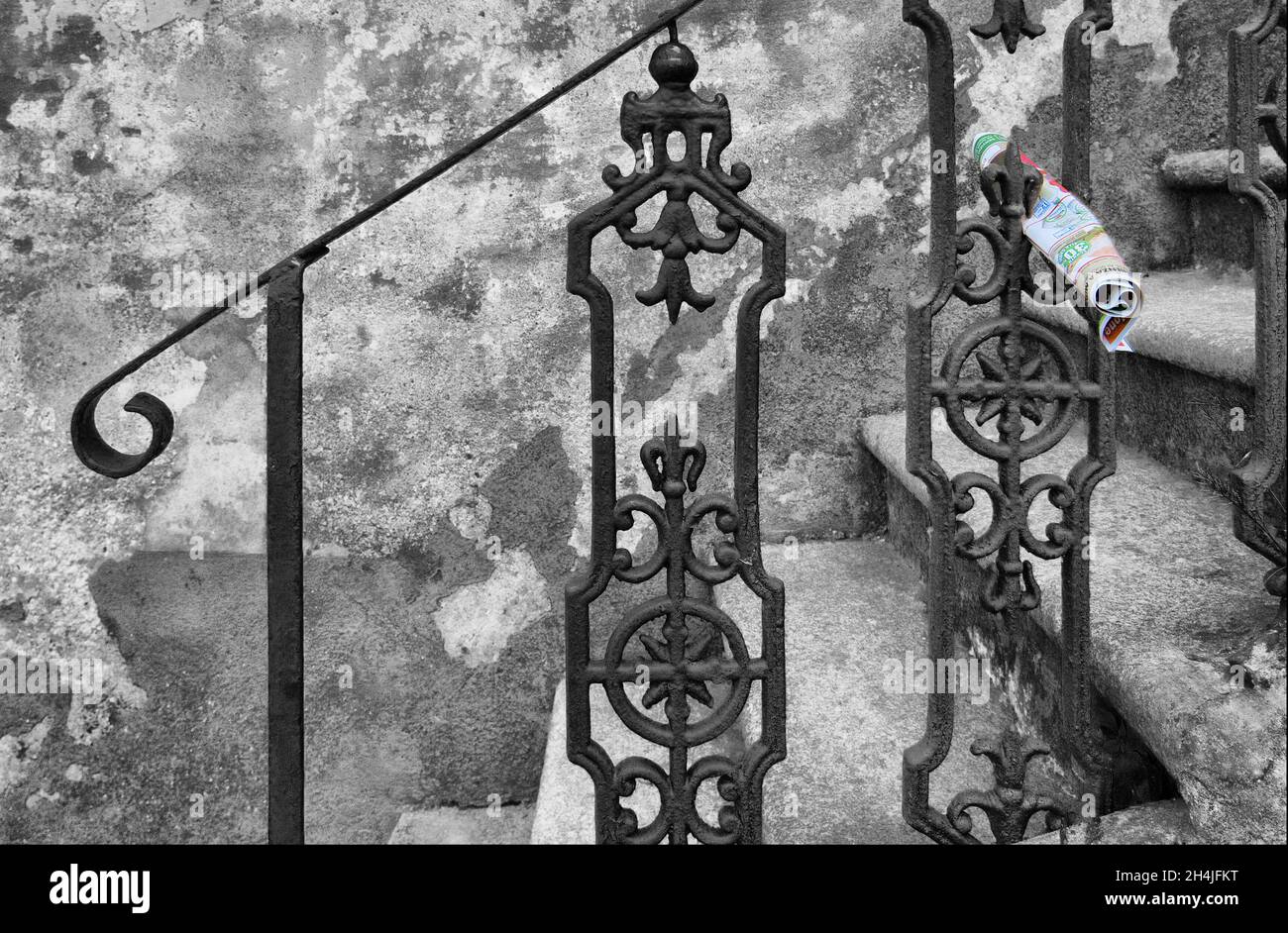 Closeup shot metal staircase hi-res stock photography and images - Alamy