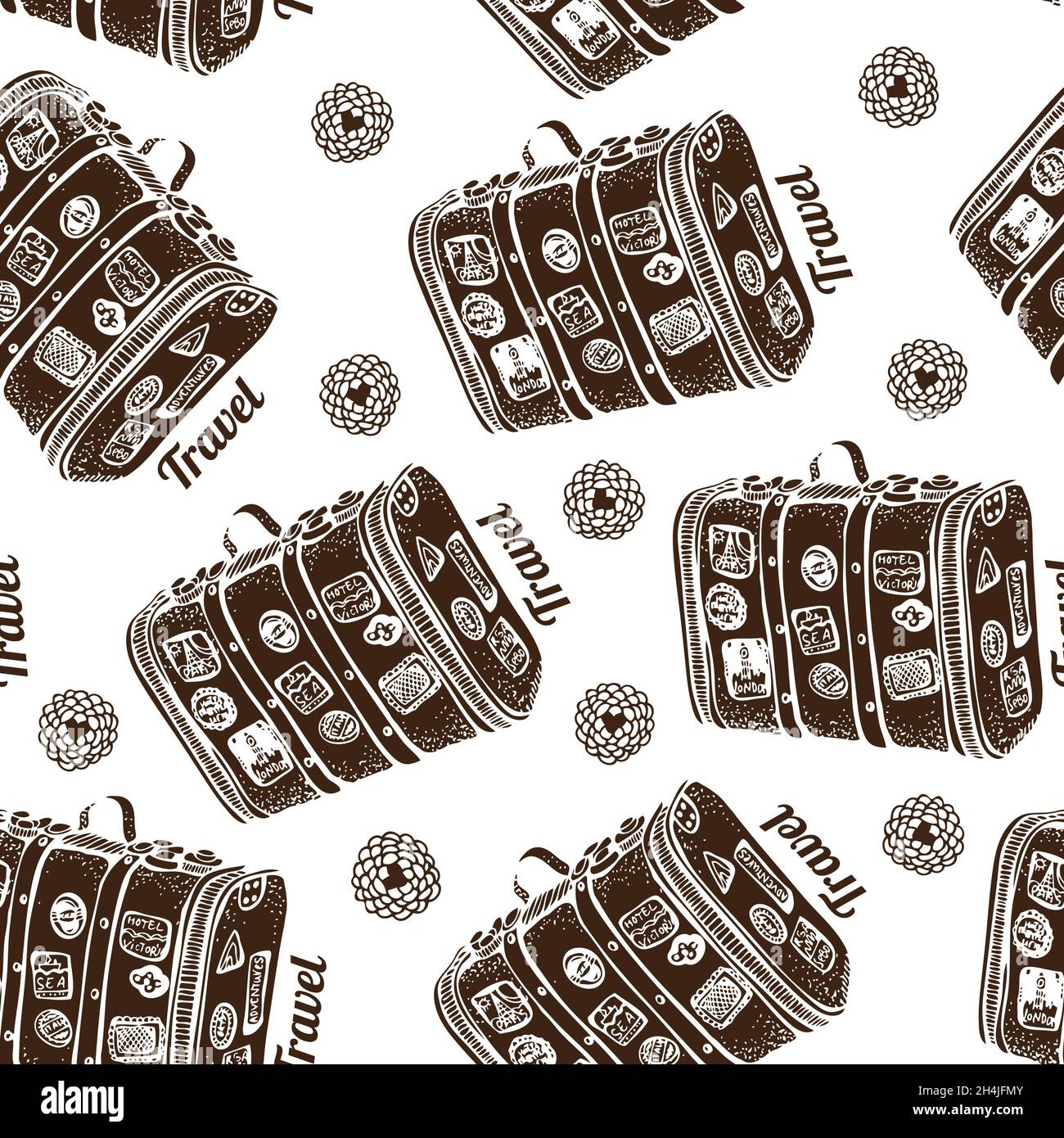 Drawing baggage travel business handle hi-res stock photography and ...