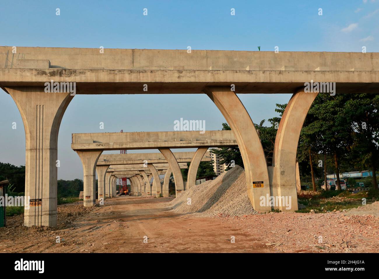 Dhaka, Bangladesh - November 03, 2021: Bangladesh's first be 46.73 km ...