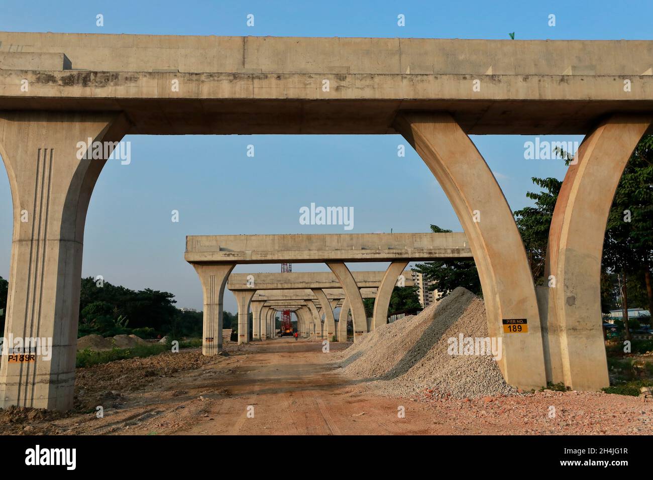 Dhaka, Bangladesh - November 03, 2021: Bangladesh's first be 46.73 km ...
