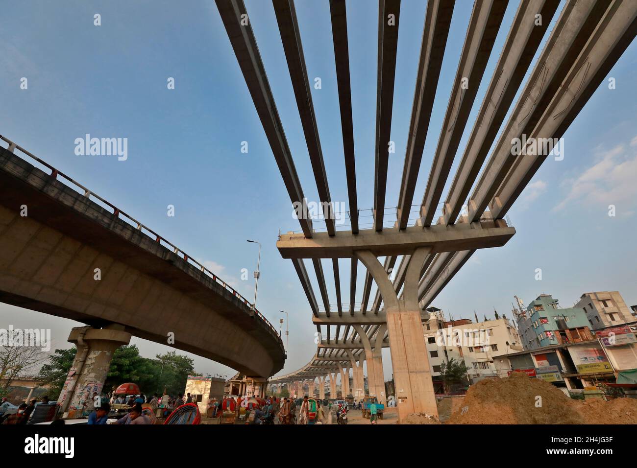 Dhaka, Bangladesh - November 03, 2021: Bangladesh's first be 46.73 km ...