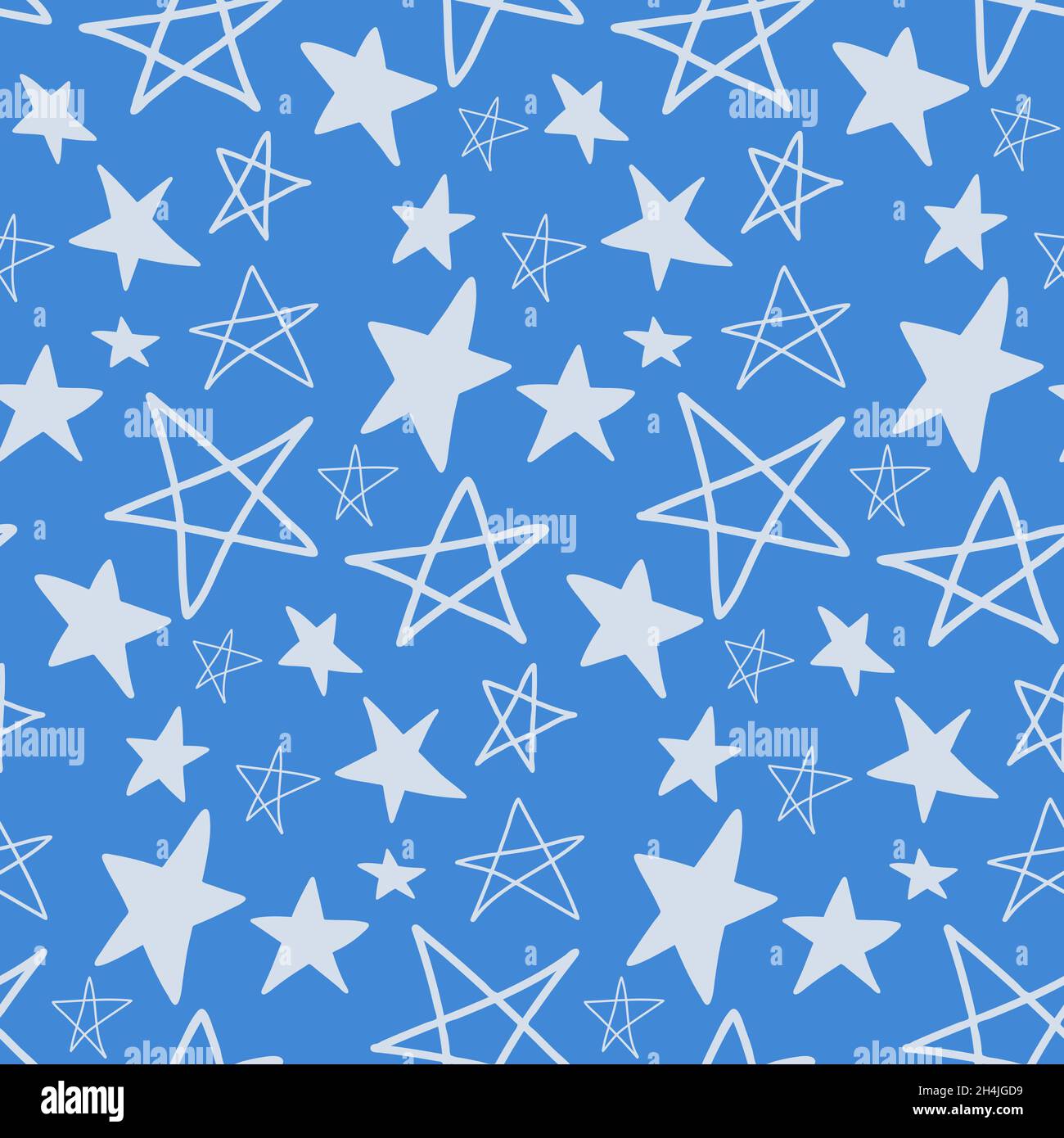 Seamless pattern, starry sky, simple design vector illustration with ...