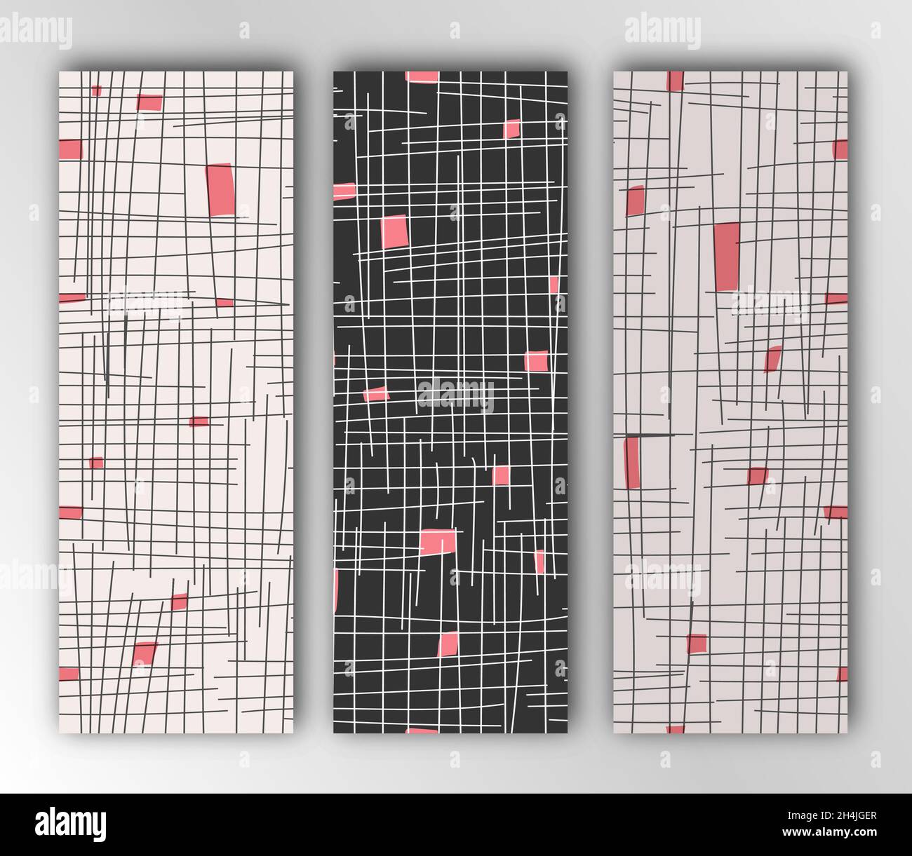 set of patterns of intersecting lines for banners, covers, brochures ...