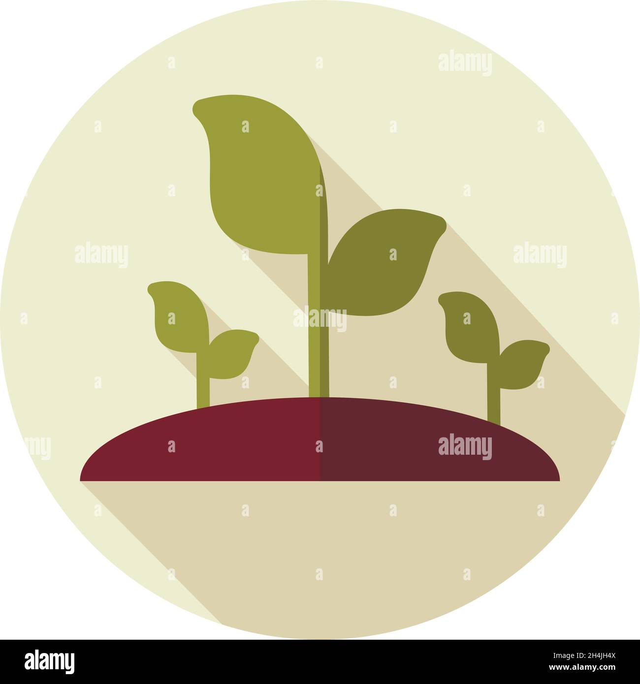 Plant sprout flat vector icon isolated, garden, eps 10 Stock Vector ...