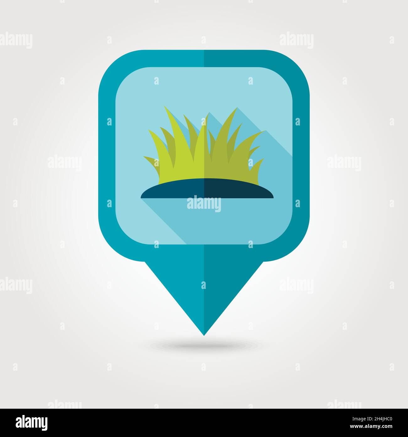Grass flat pin map icon. Map pointer. Map markers. Farm. Garden. Vector ...