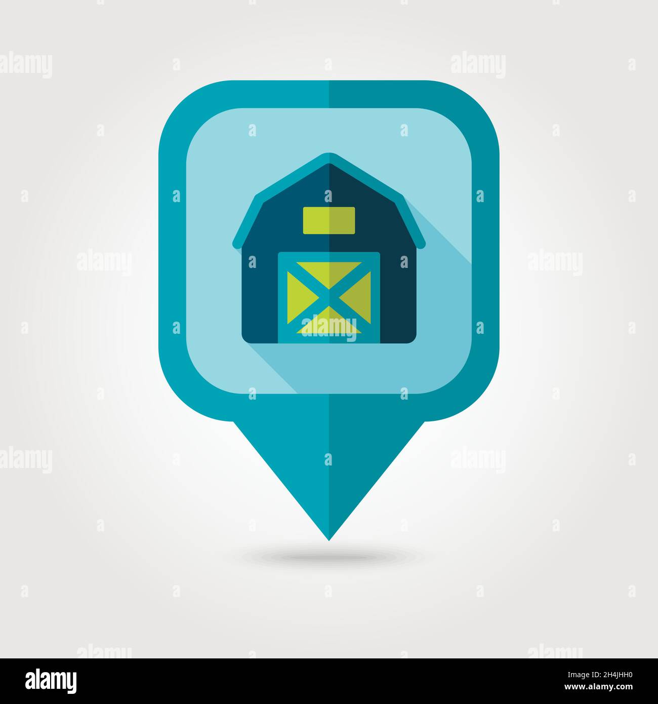 Barn house flat pin map icon. Map pointer. Map markers. Farm. Garden ...