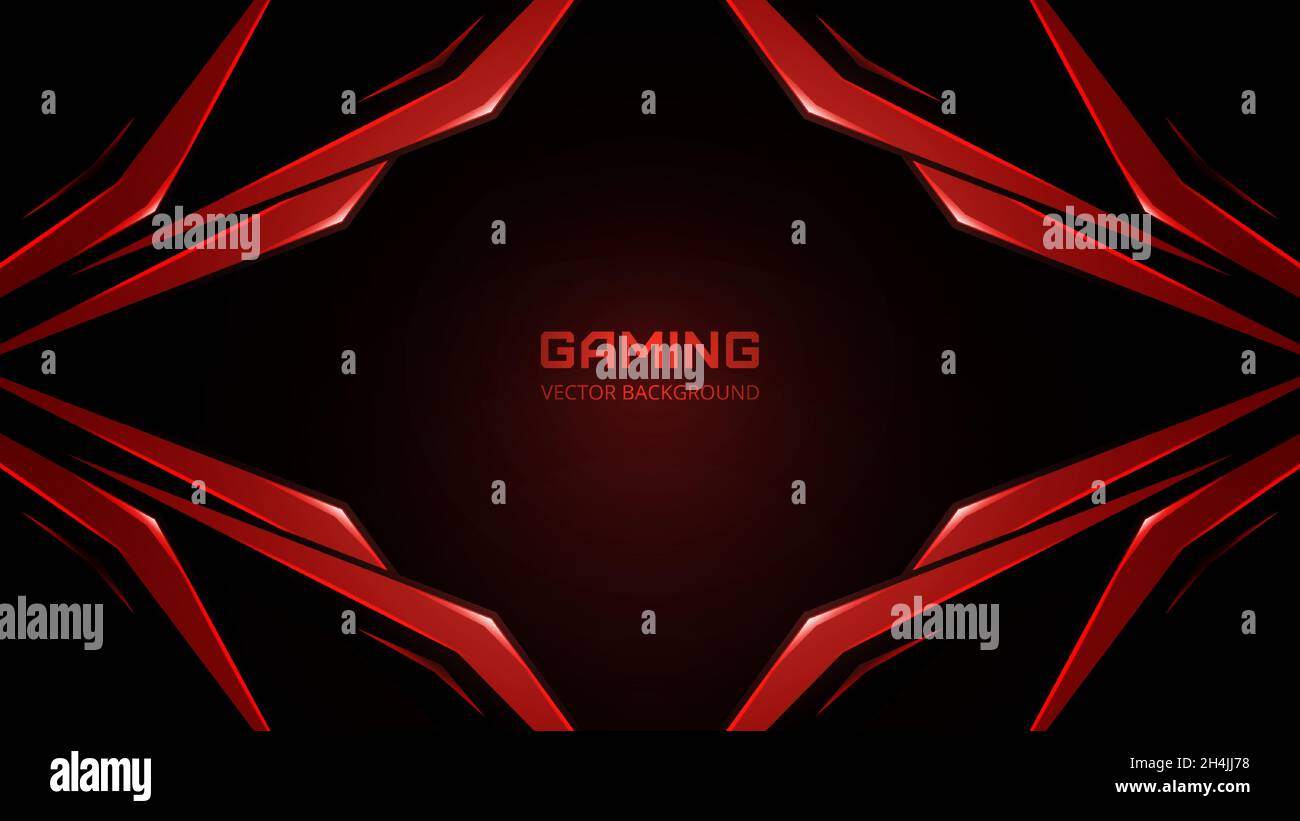 3d realistic abstract technology futuristic modern dark red gaming ...