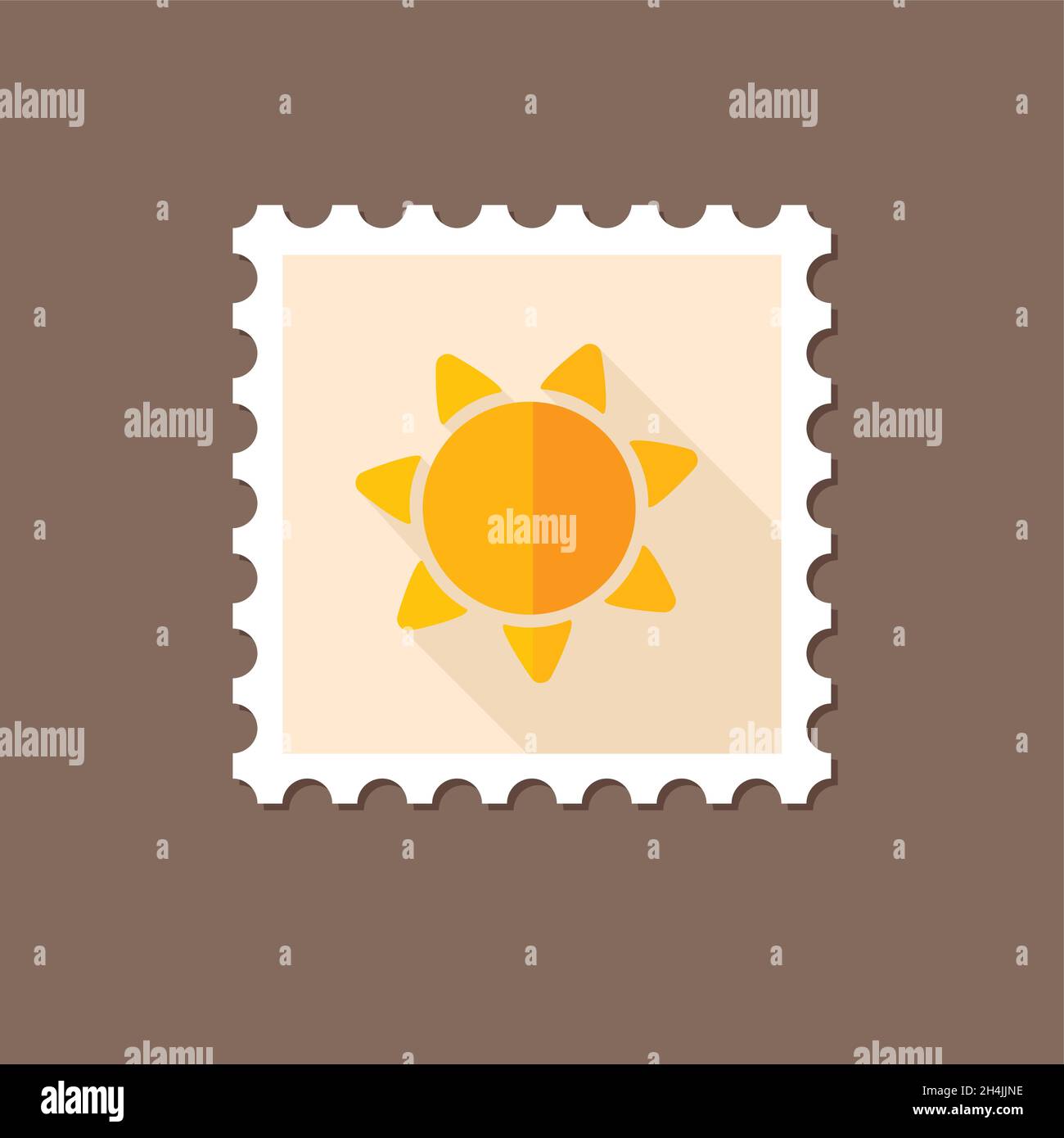Sun flat stamp with long shadow, eps 10 Stock Vector Image & Art - Alamy