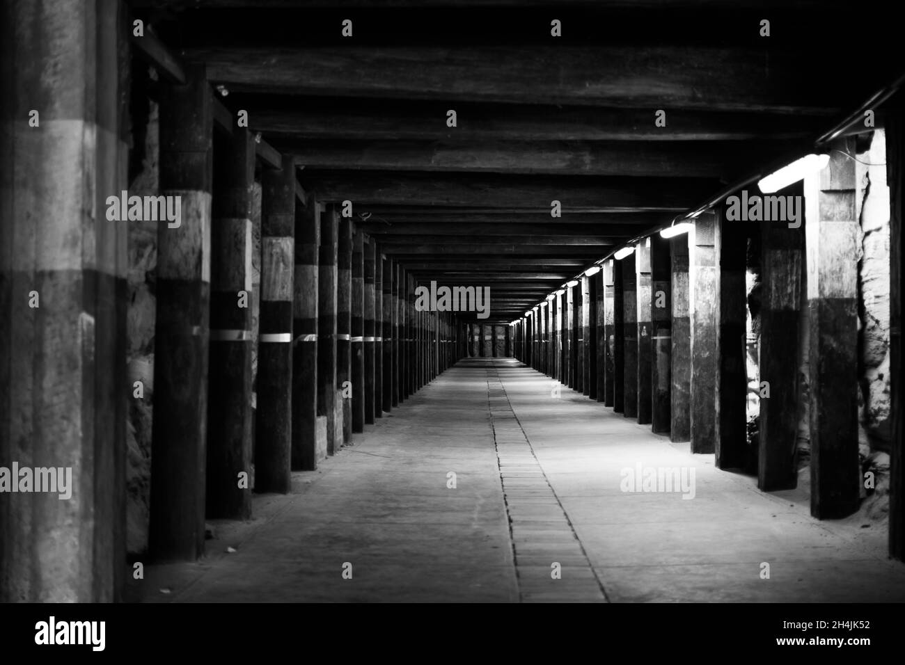 Columns road Black and White Stock Photos & Images - Alamy