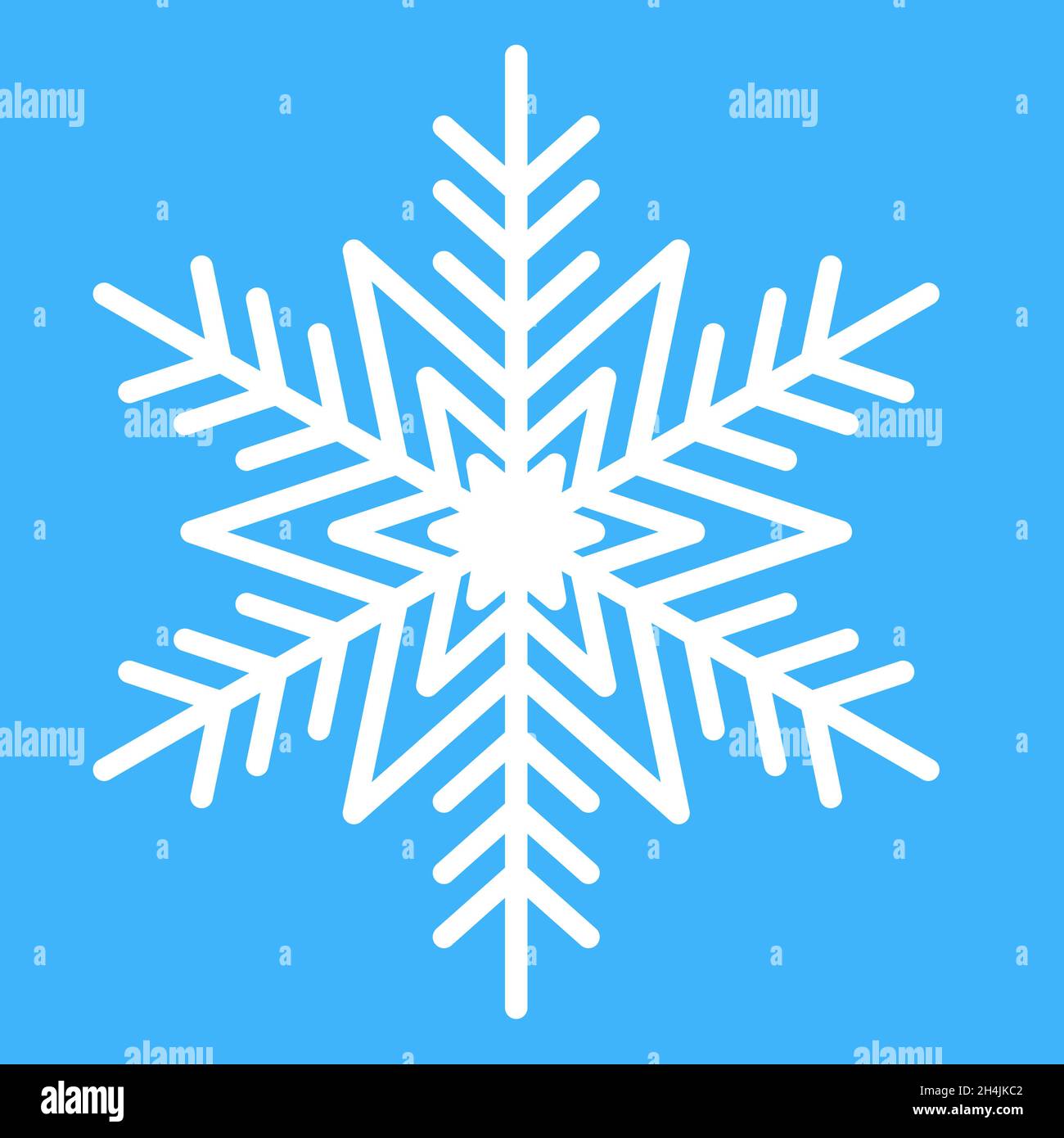 Symmetrical snowflake, symbol of winter Christmas decoration. Crystal ...
