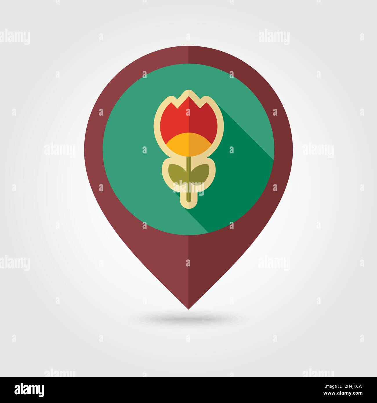 Flower flat vector pin map icon. Map pointer. Map markers. Garden, eps ...