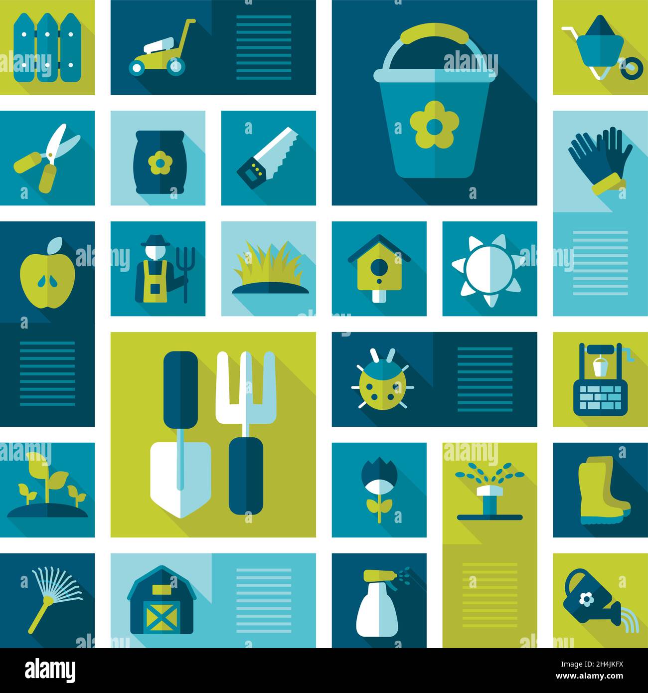 Garden Farm icons set. Graph symbol for your web site design, logo, app ...