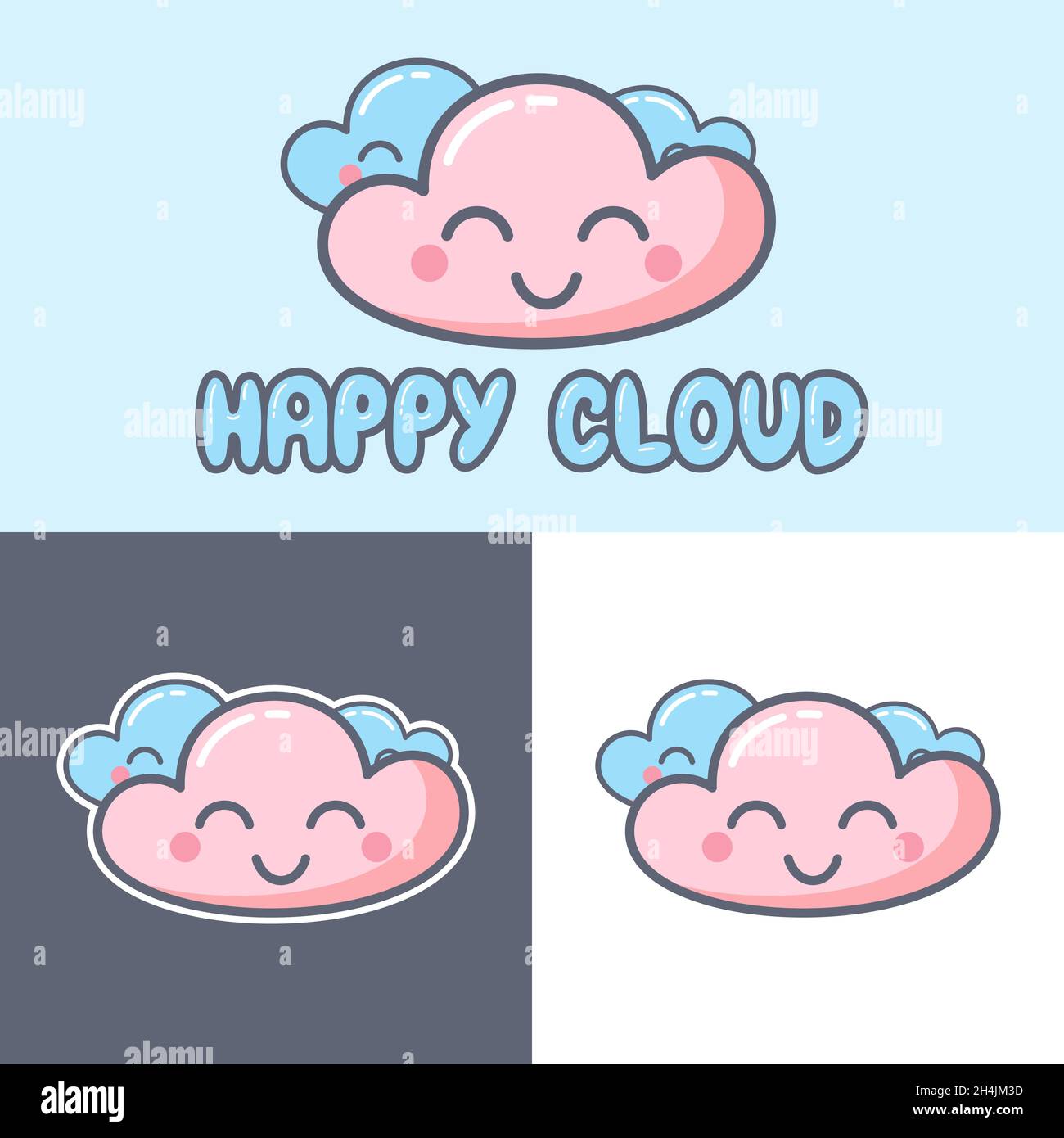 Sticker outline emoji chat hi-res stock photography and images - Alamy