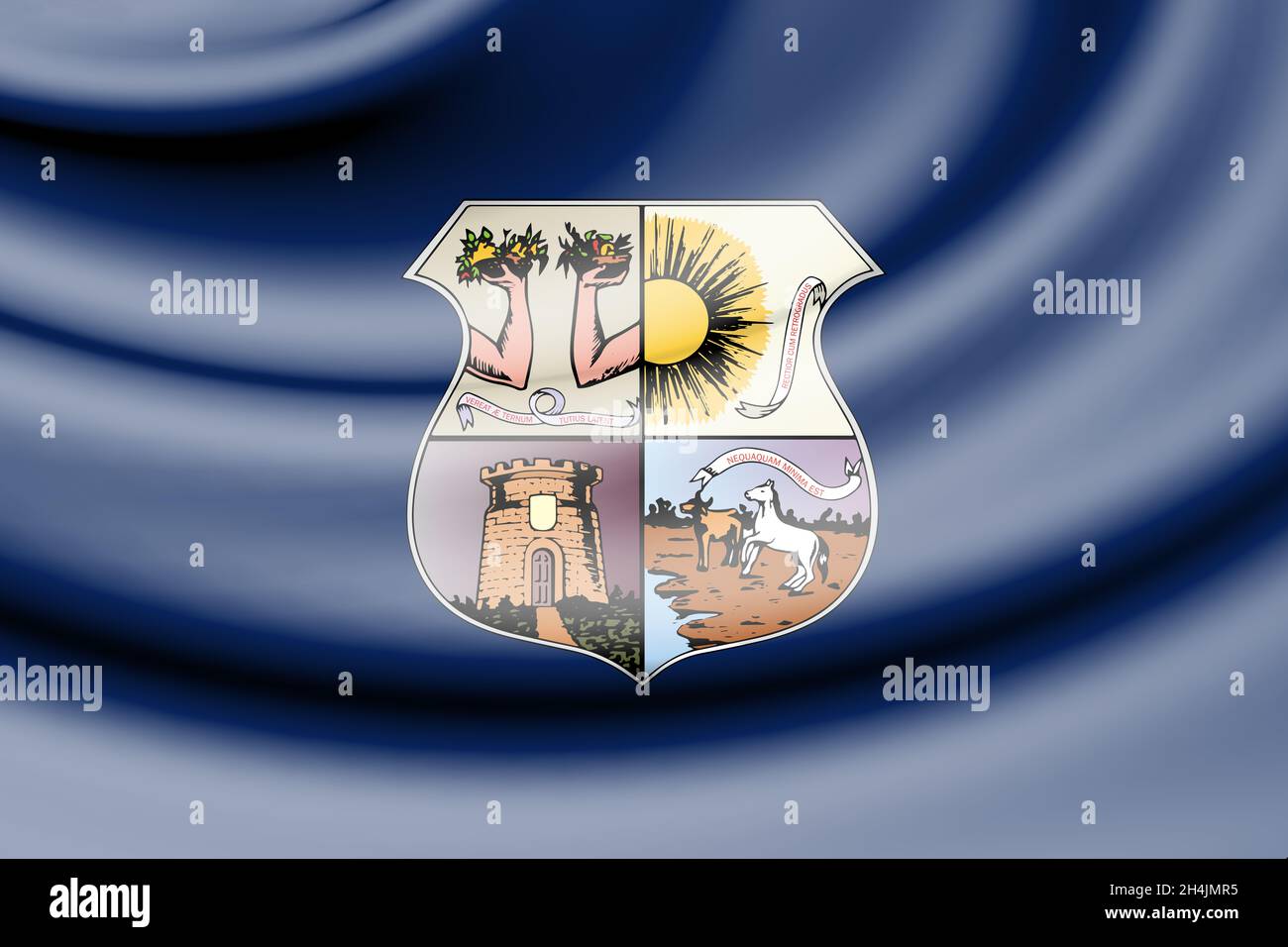 Flag of Belem, Para state. Brazil. 3D Illustration Stock Photo - Alamy