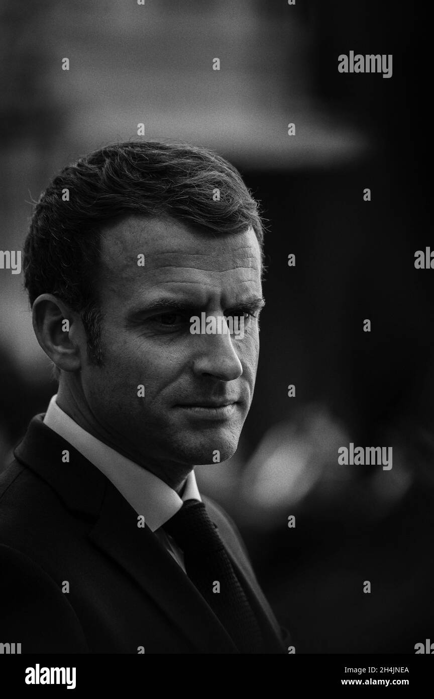 Paris, France, November 3, 2021. France's President Emmanuel Macron ...