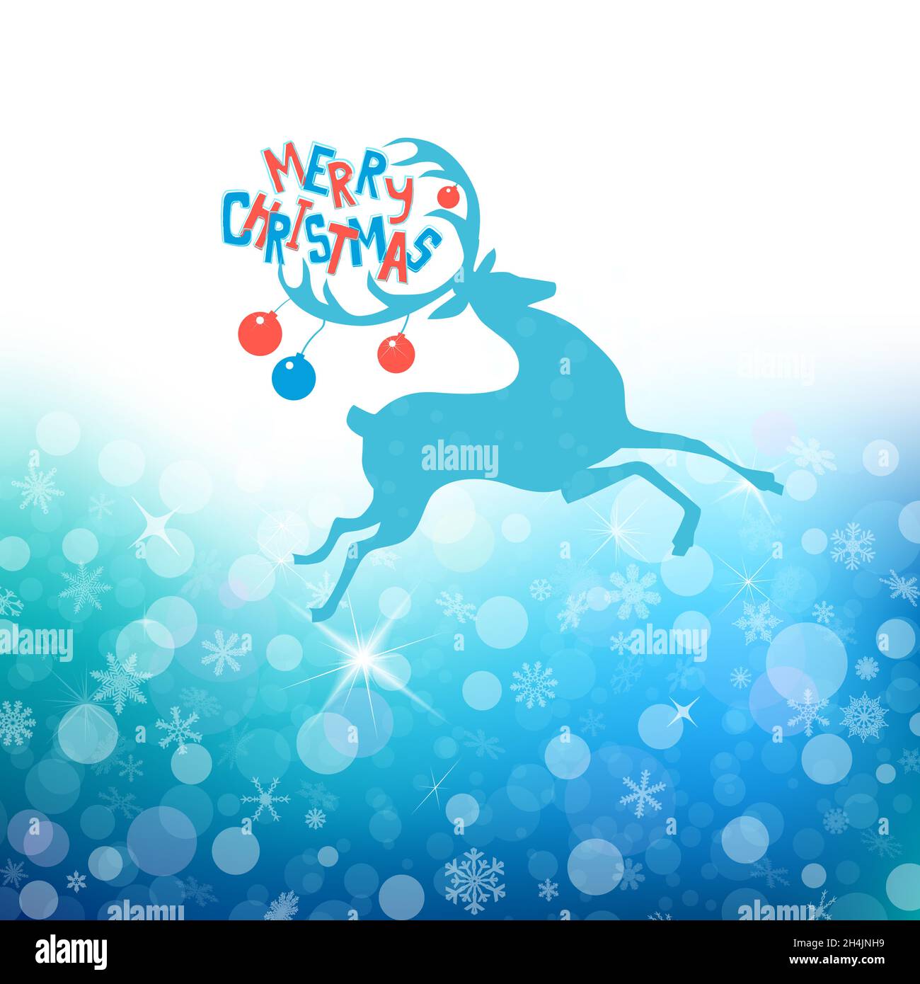 Running deer. Merry Christmas Vector illustration Stock Vector Image ...