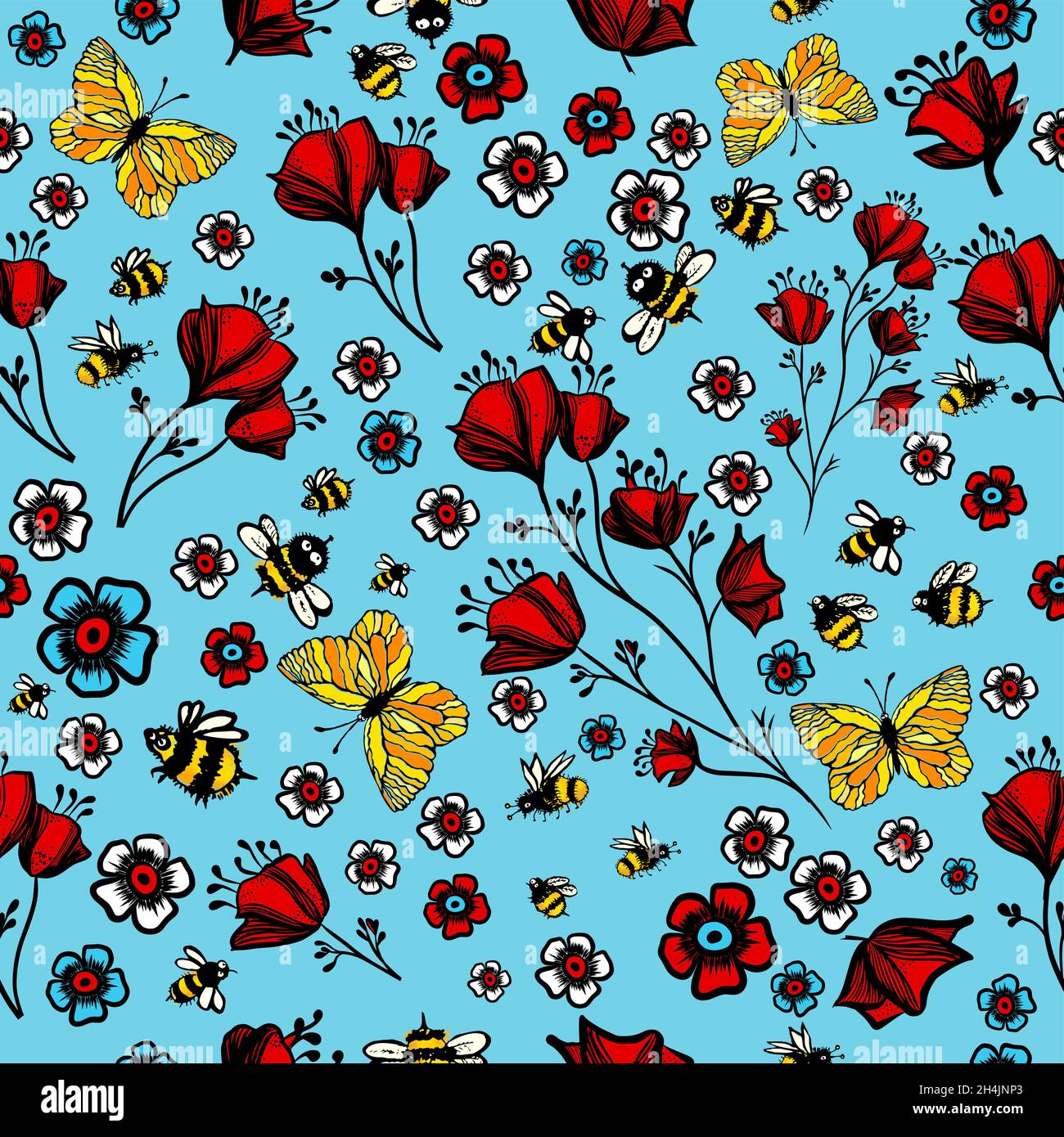 Plenty flowers Stock Vector Images - Alamy