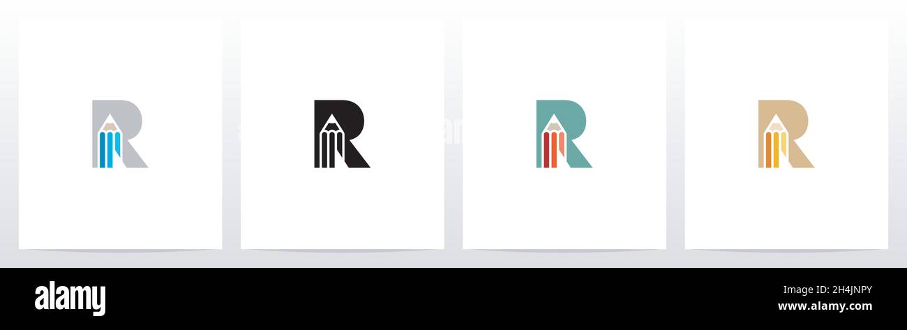 R pencil logo Stock Vector Images - Alamy