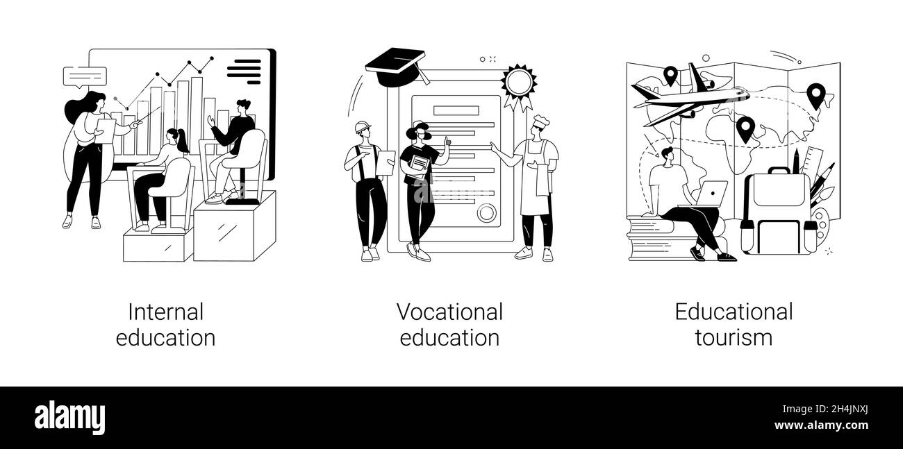 Professional learning abstract concept vector illustrations Stock ...