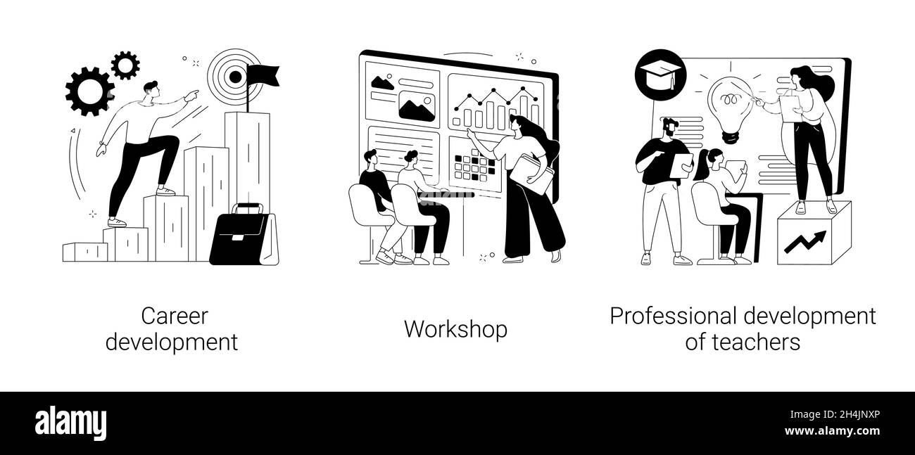 New skills gain abstract concept vector illustrations Stock Vector ...