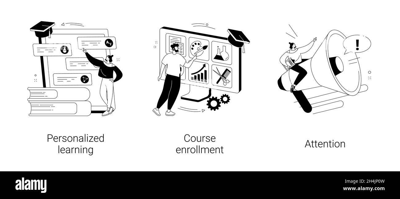 Flexible study plan abstract concept vector illustrations Stock Vector ...