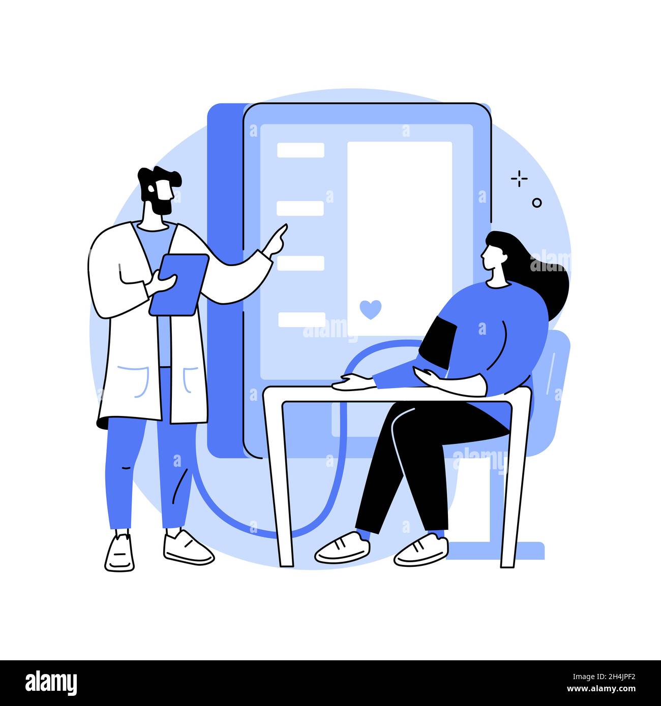 Blood pressure screening abstract concept vector illustration Stock ...