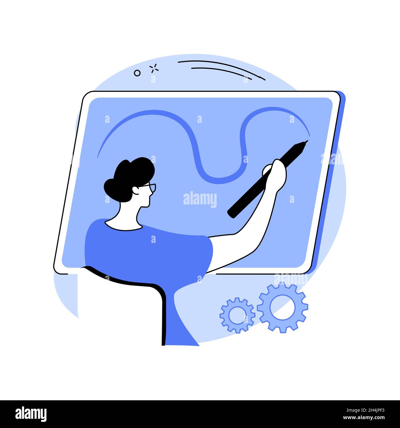 Digital pen abstract concept vector illustration Stock Vector Image ...