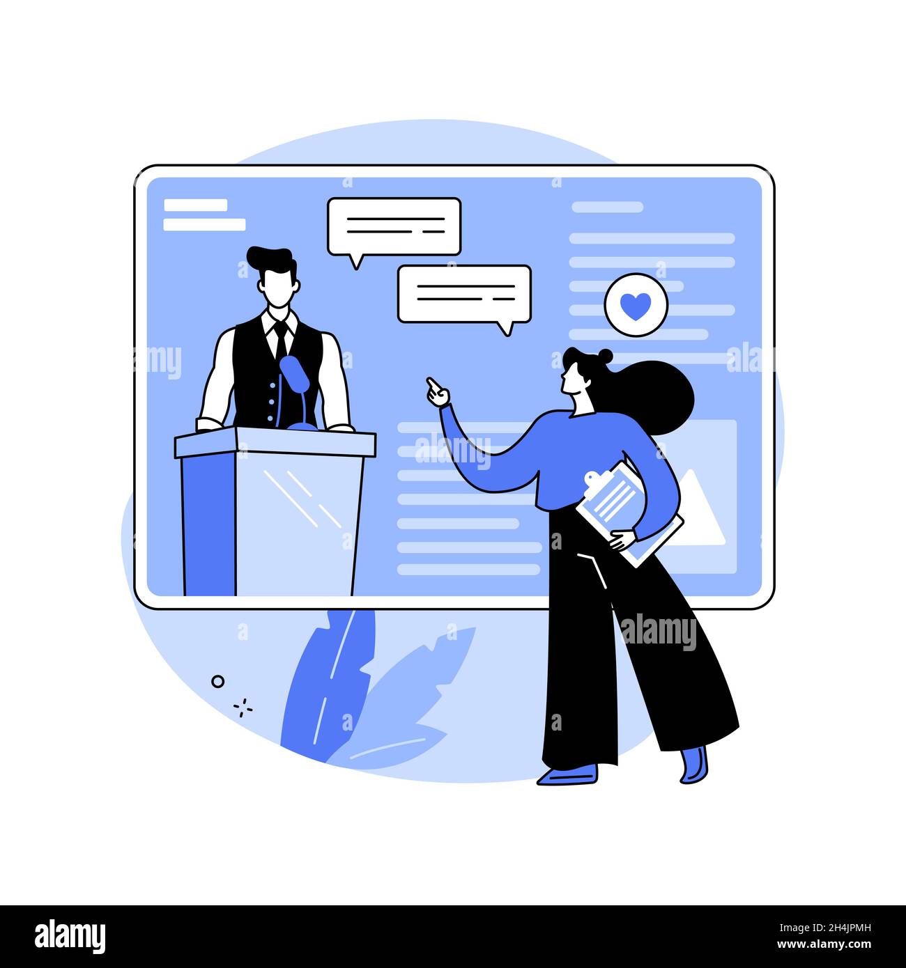 Public speakers profiles abstract concept vector illustration Stock ...