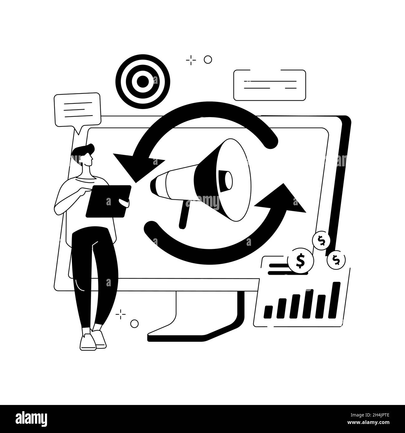 Remarketing abstract concept vector illustration Stock Vector Image ...