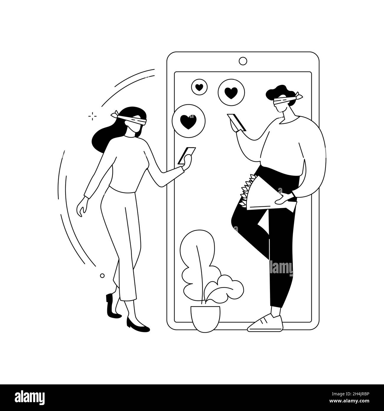 Blind date abstract concept vector illustration Stock Vector Image ...