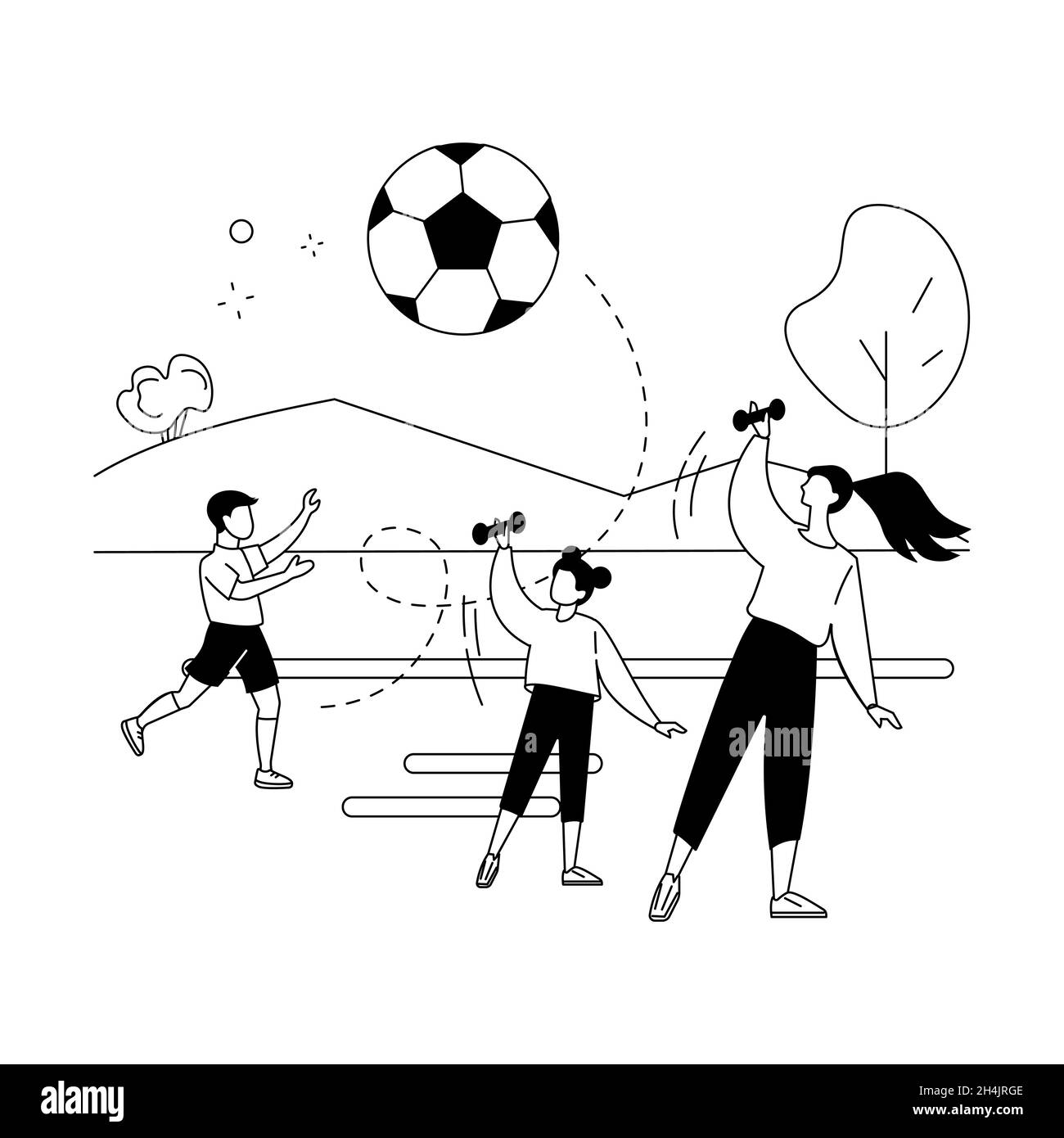 Sport Summer Camp Abstract Concept Vector Illustration Stock Vector