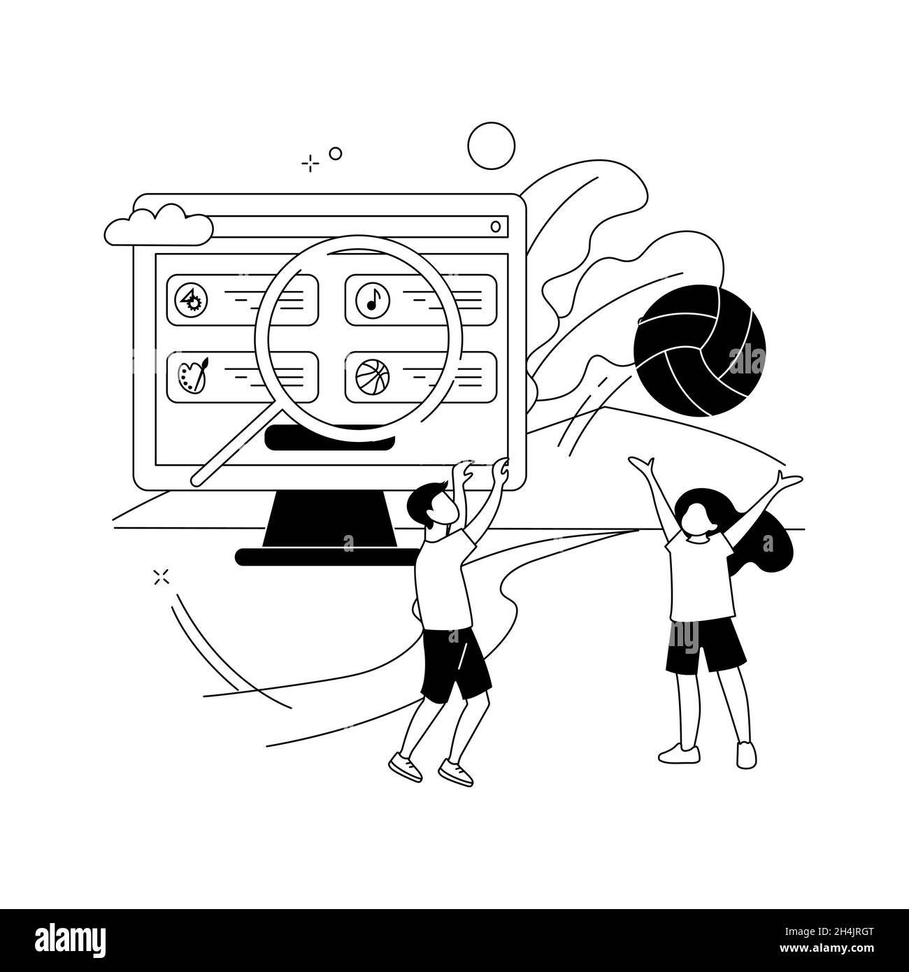 Summer camp for kids abstract concept vector illustration Stock Vector ...