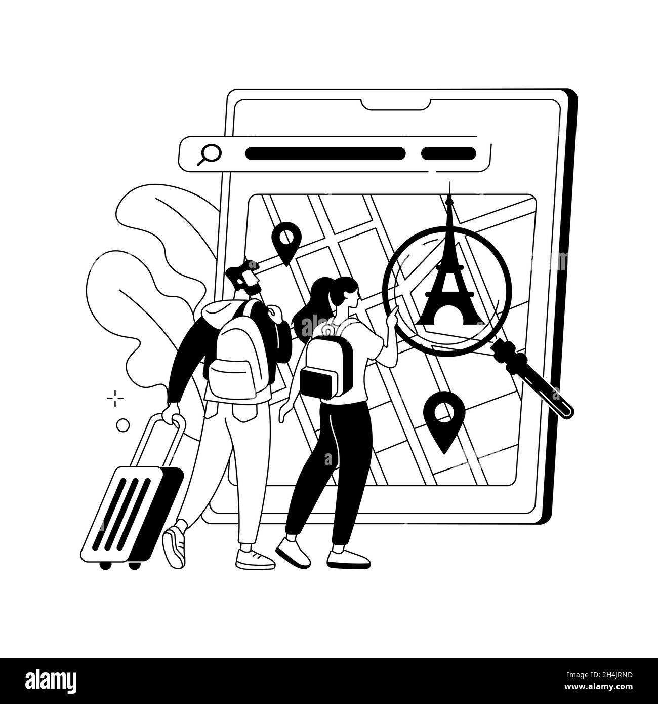 Smart tourism system abstract concept vector illustration Stock Vector ...