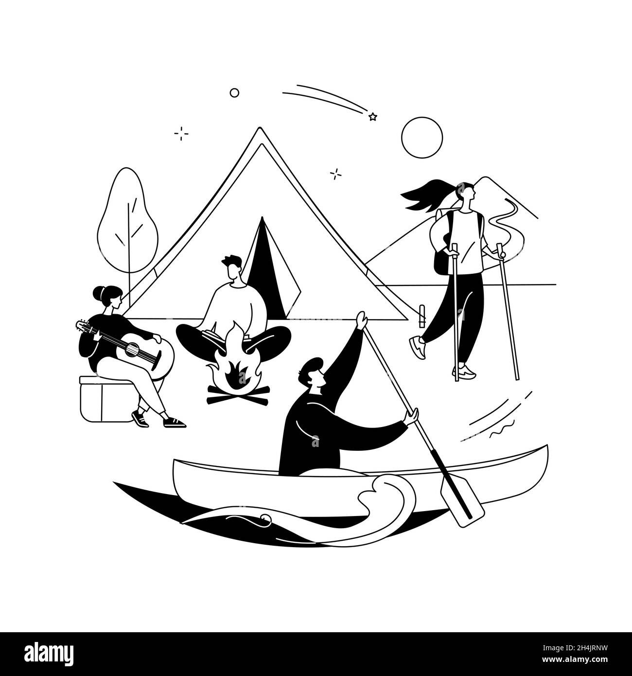 Summer Camp Abstract Concept Vector Illustration Stock Vector Image