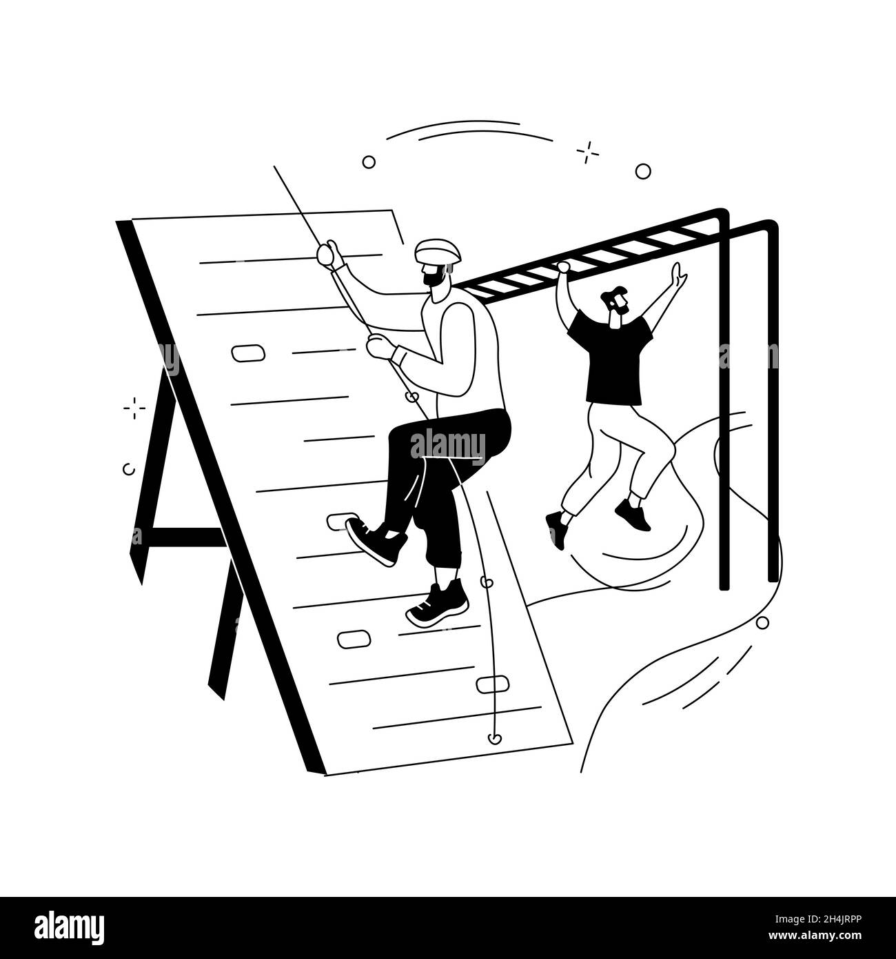 Obstacle course park abstract concept vector illustration Stock Vector ...