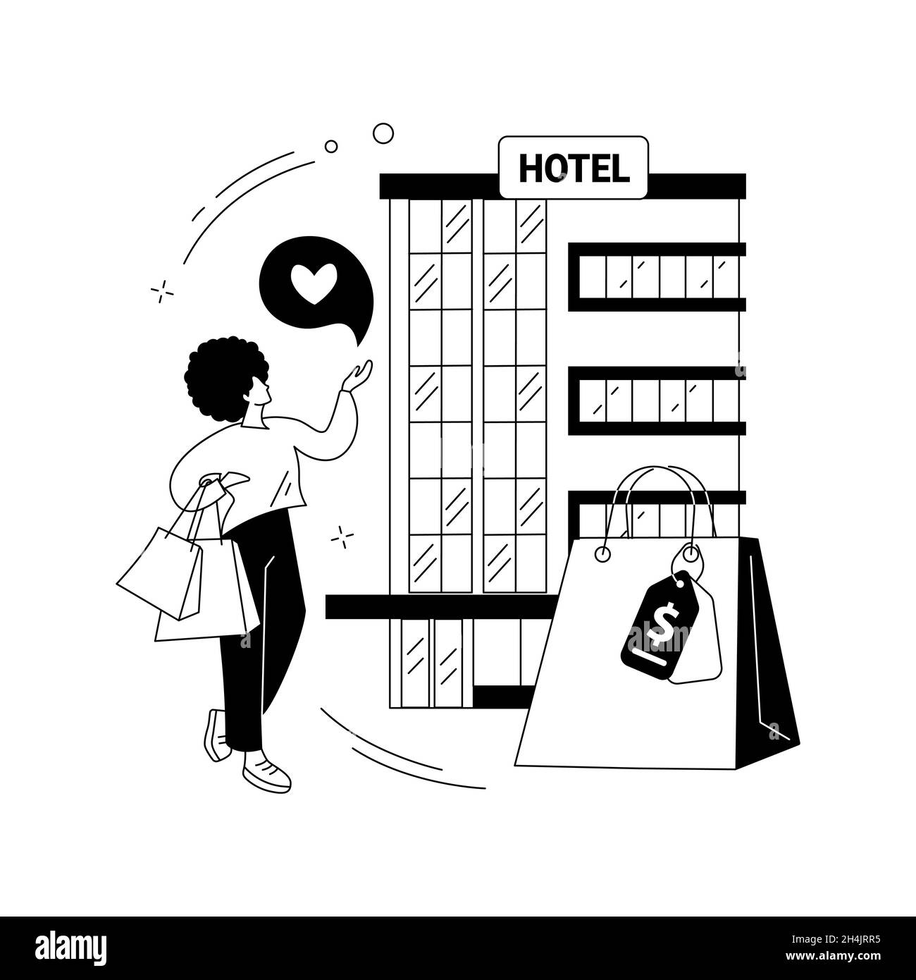 Boutique hotel abstract concept vector illustration Stock Vector Image ...