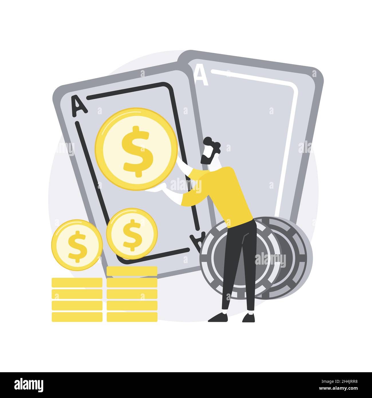 Gambling income abstract concept vector illustration Stock Vector Image ...