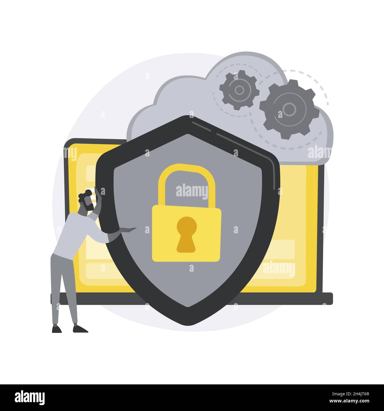 Cyber security software abstract concept vector illustration Stock ...