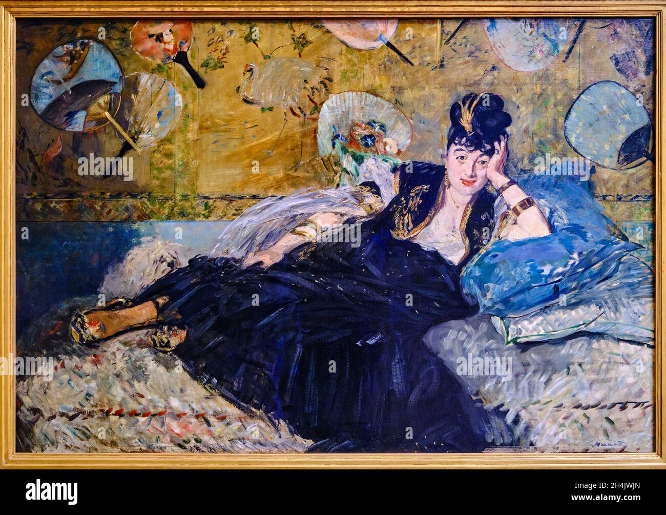 France, Paris, Orsay museum, La Dame aux eventails, Edouard Manet Stock ...