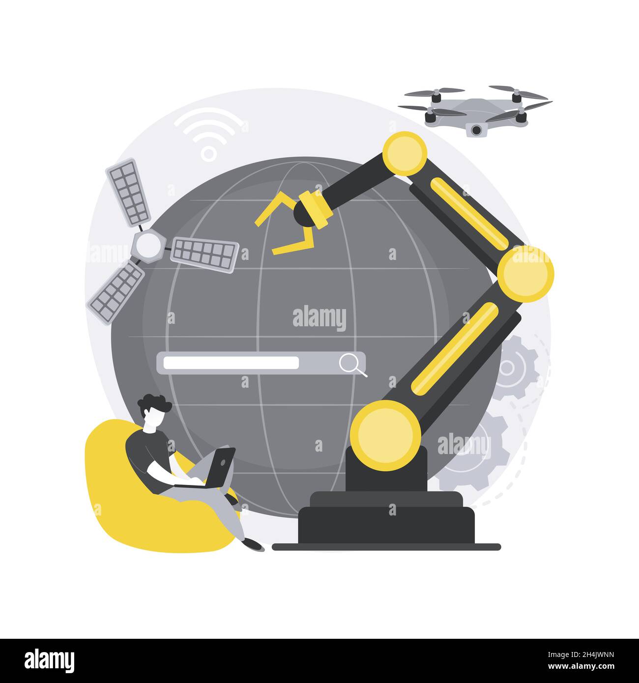 Technological revolution abstract concept vector illustration Stock ...