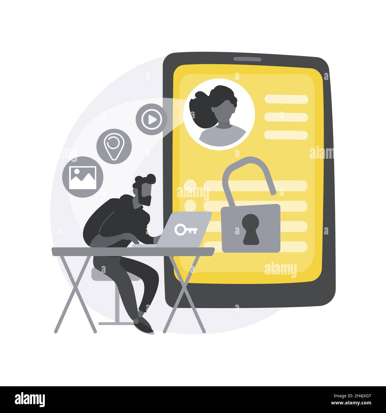 Cyberstalking abstract concept vector illustration Stock Vector Image ...