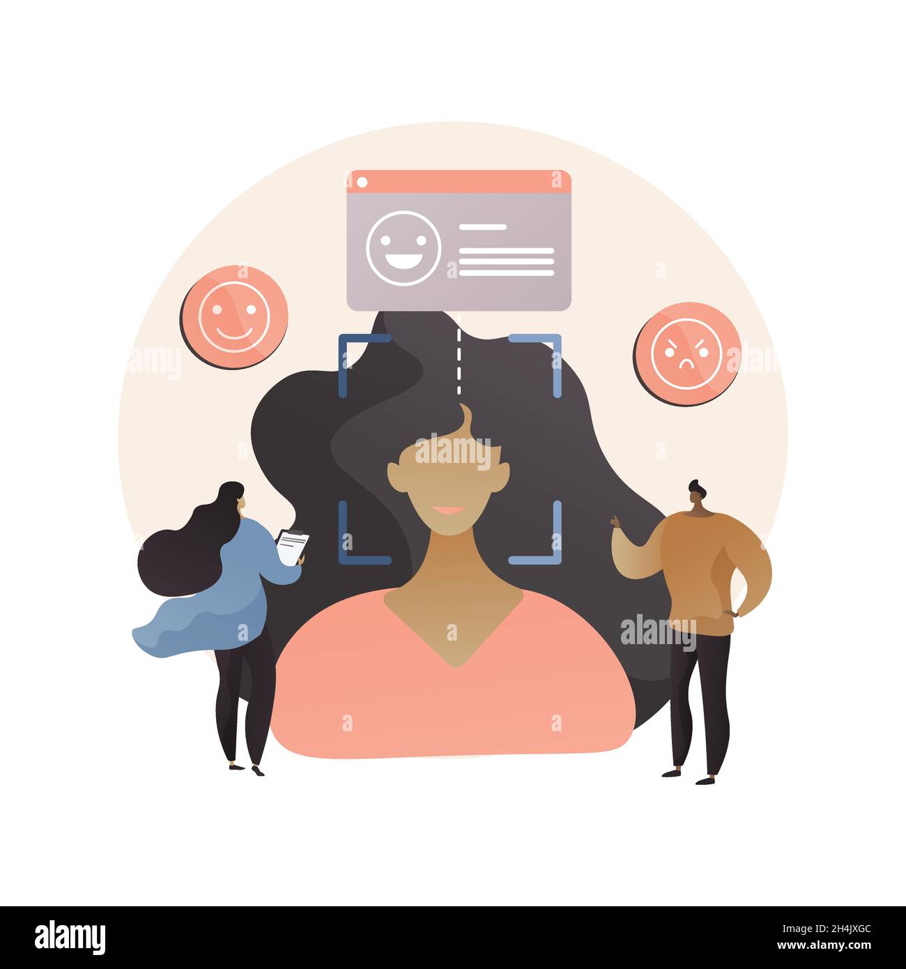 Emotion Detection Abstract Concept Vector Illustration Stock Vector