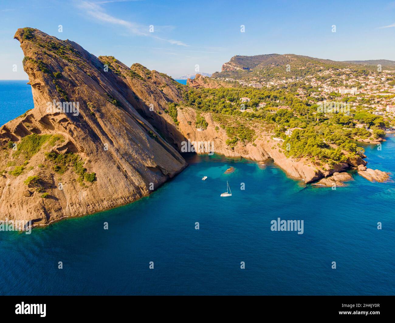 France, Bouches du Rhone, Calanques National Park, La Ciotat, the Bec ...