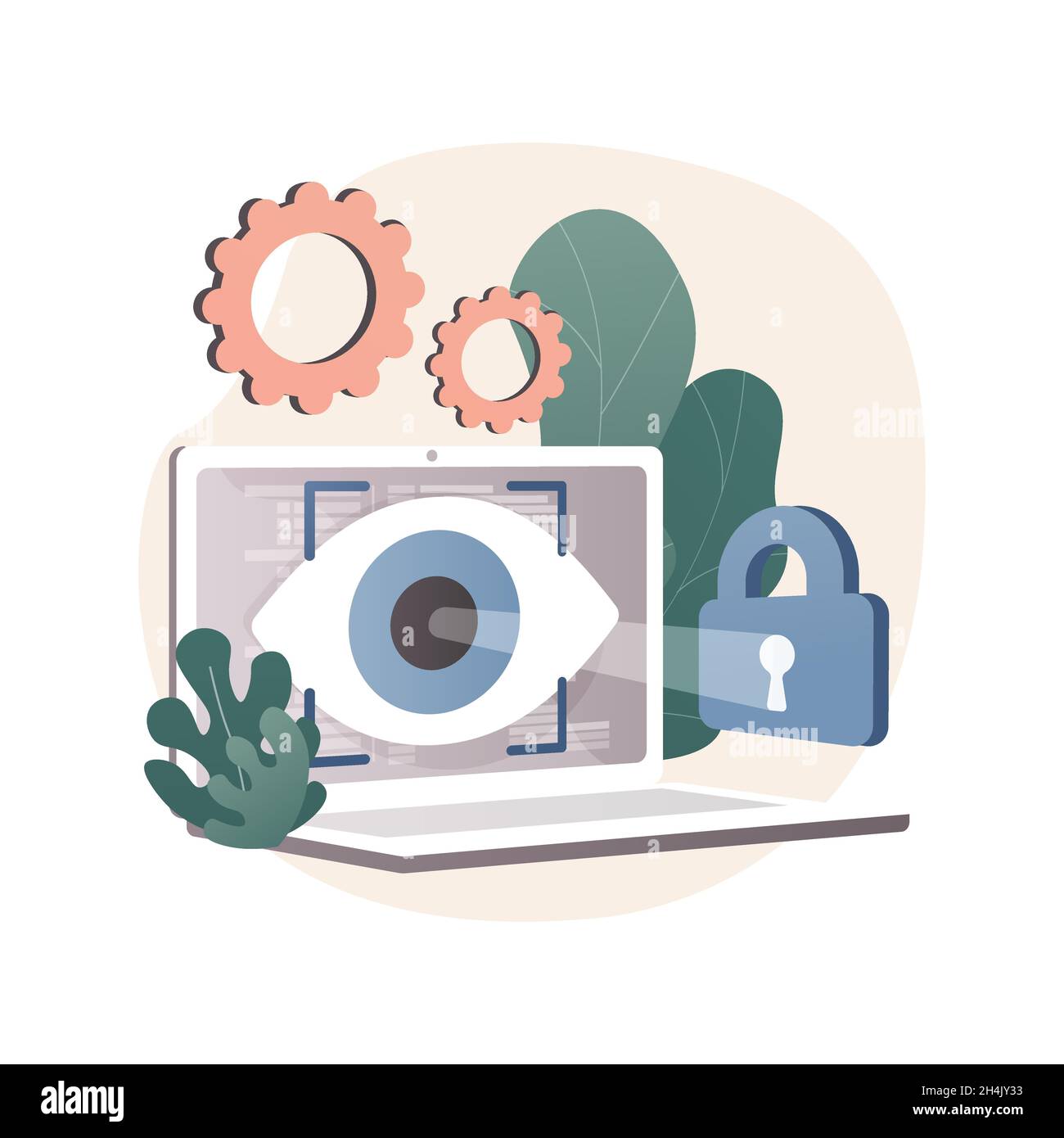 Eye tracking technology abstract concept vector illustration Stock ...