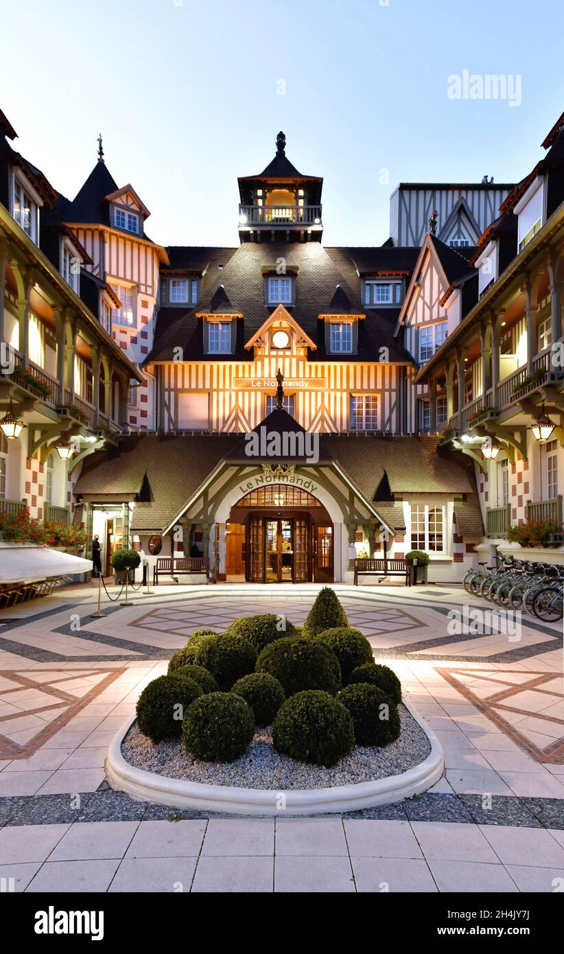 France, Calvados, Deauville, Hotel Normandy, Barriere group Stock Photo ...