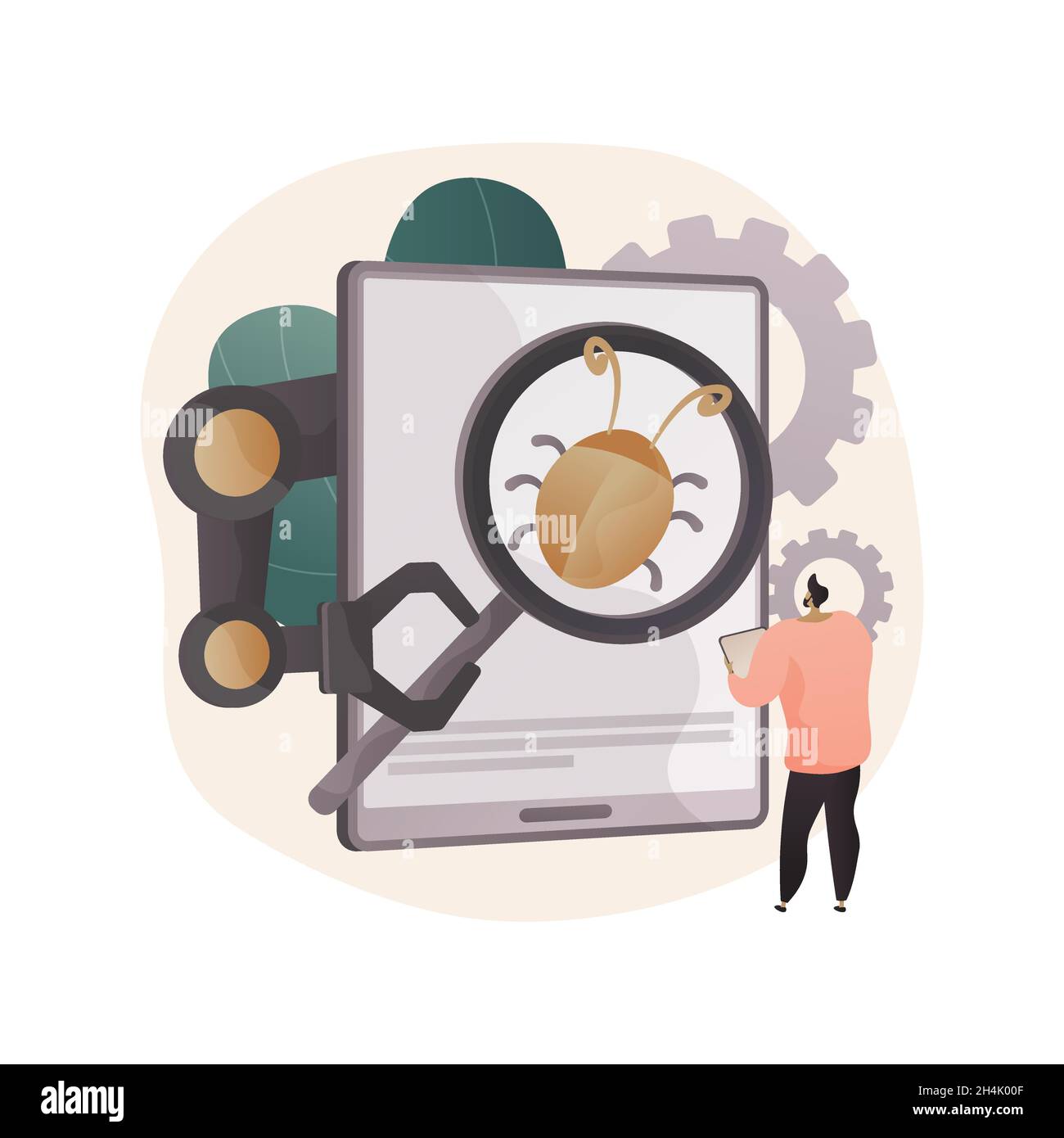 Automated testing abstract concept vector illustration Stock Vector ...