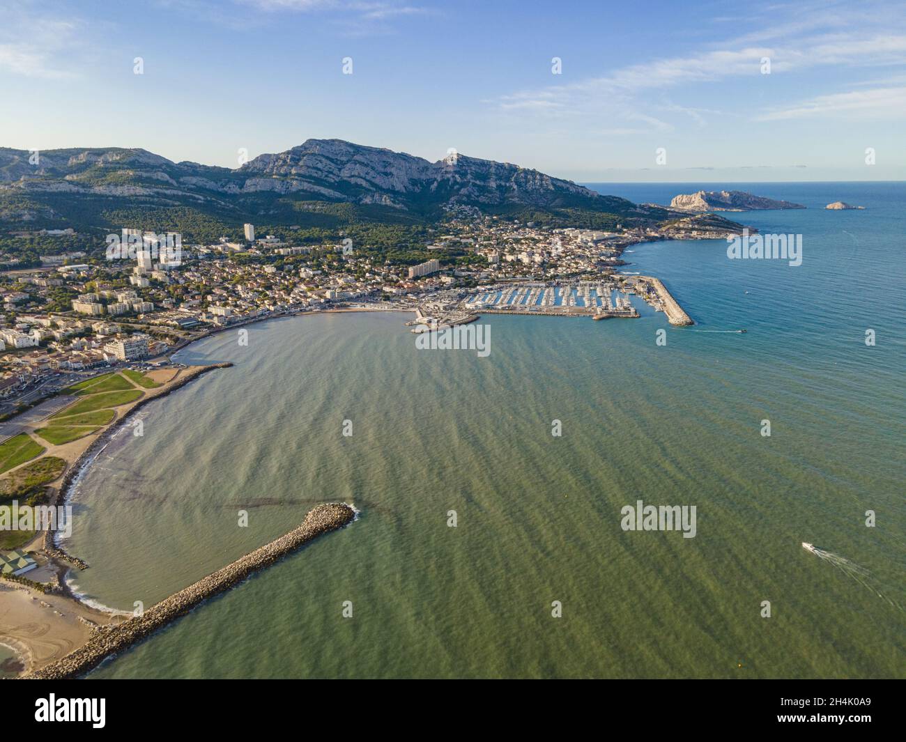 France, Bouches du Rhone, Marseille, the Prado beaches, pollution in ...